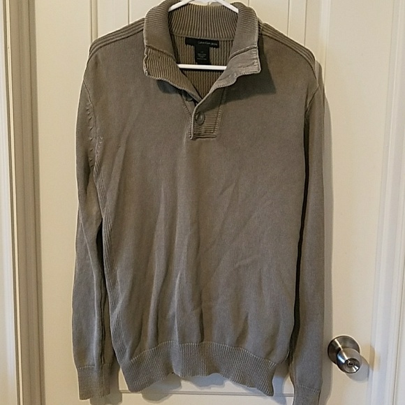 Calvin Klein Jeans | Sweaters | Calvin Klein Mens Half Button Sweater ...